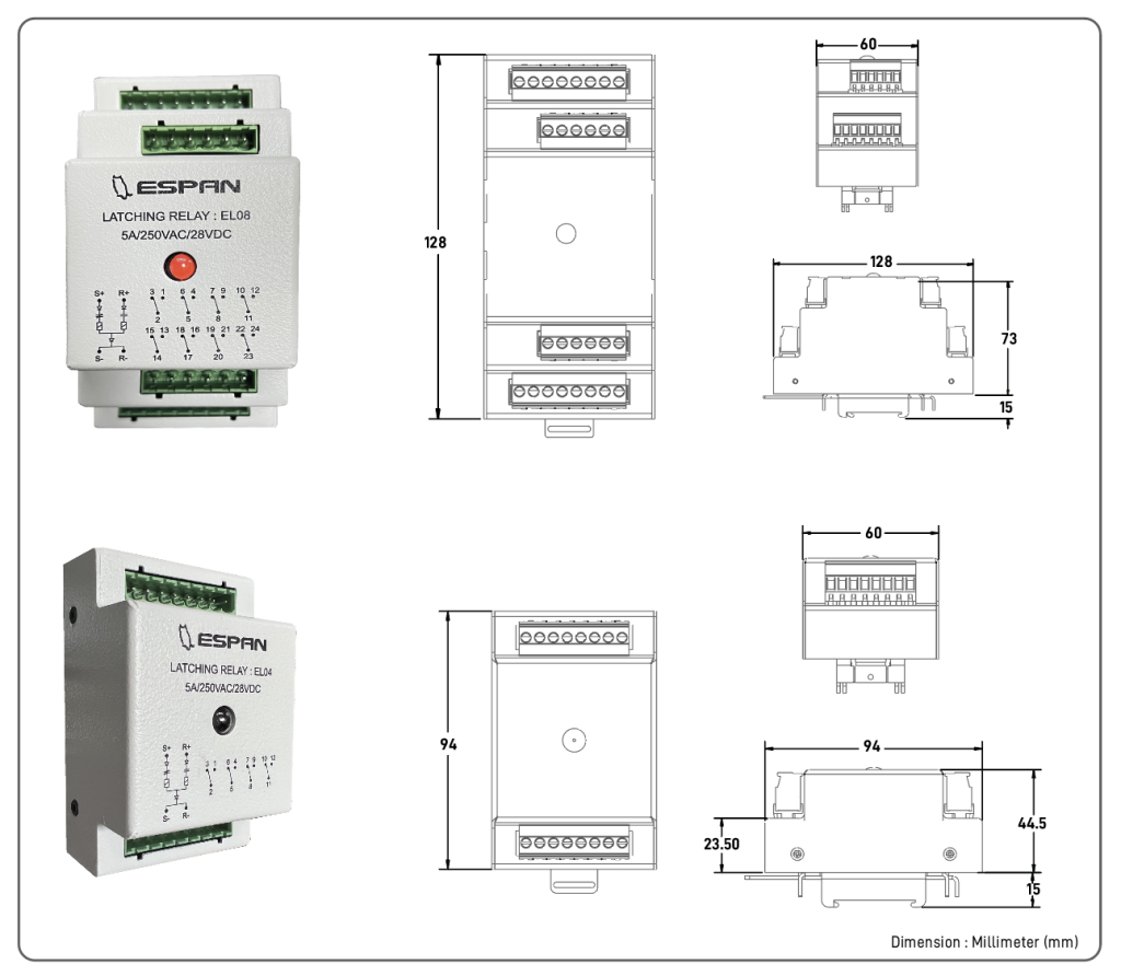 MODULAR LATCHING RELAY - ESPTECHNOLOGIES