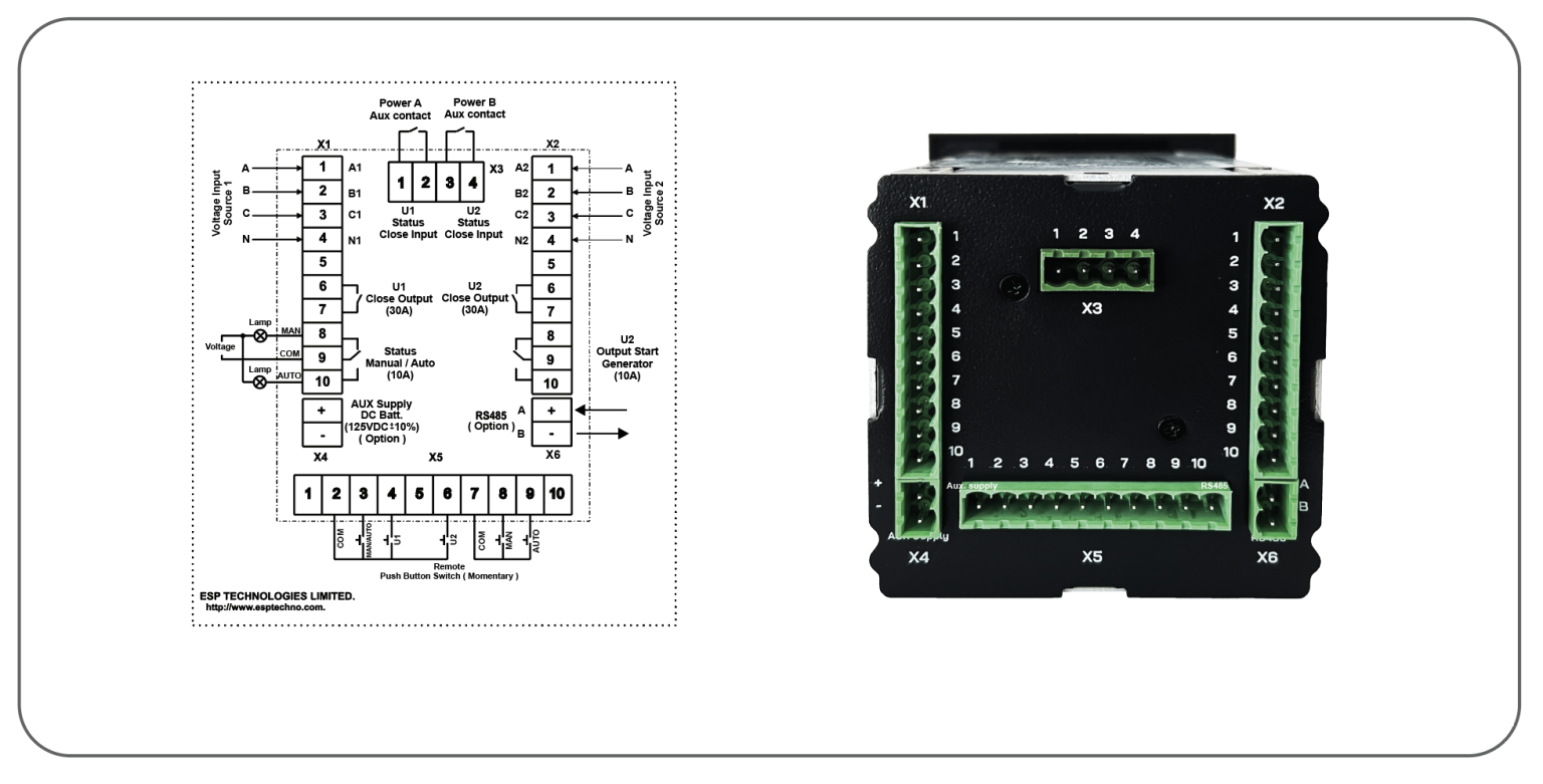 AUTOMATIC TRANSFER SWITCH CONTROLLER - ESPTECHNOLOGIES