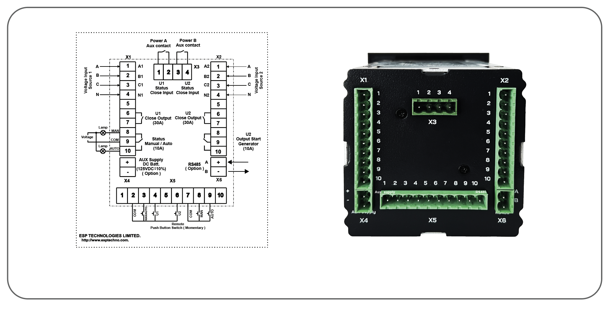 AUTOMATIC TRANSFER SWITCH CONTROLLER - ESPTECHNOLOGIES